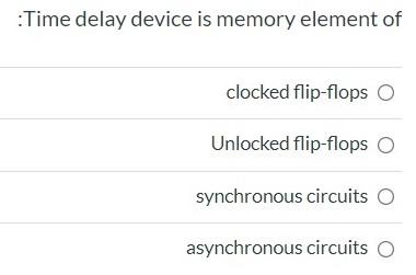 Solved Time delay device is memory element of clocked | Chegg.com