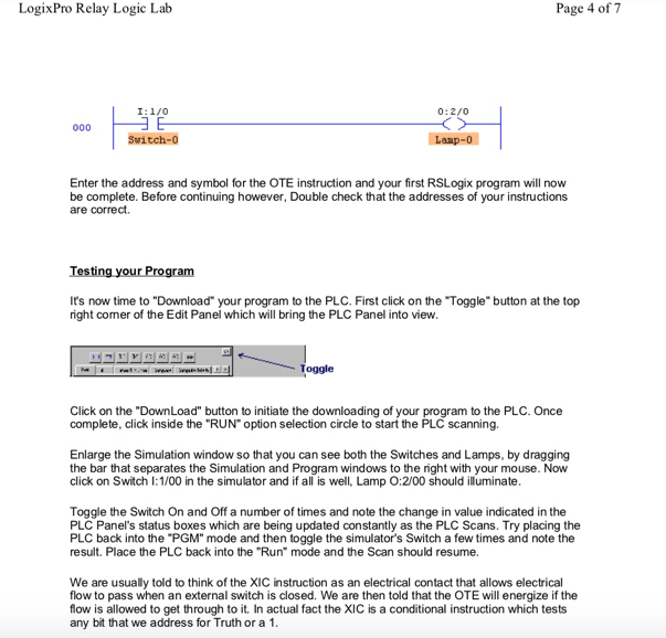 Solved: Please Help With This Introductory Lab For LogixPr... | Chegg.com