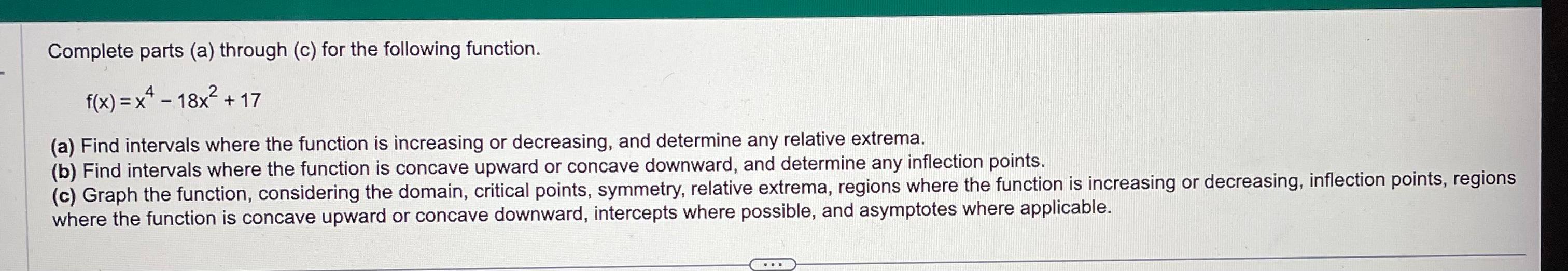 Solved Complete parts (a) through (c) for the following | Chegg.com