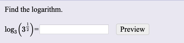 Solved Find the logarithm. log(32) Preview | Chegg.com