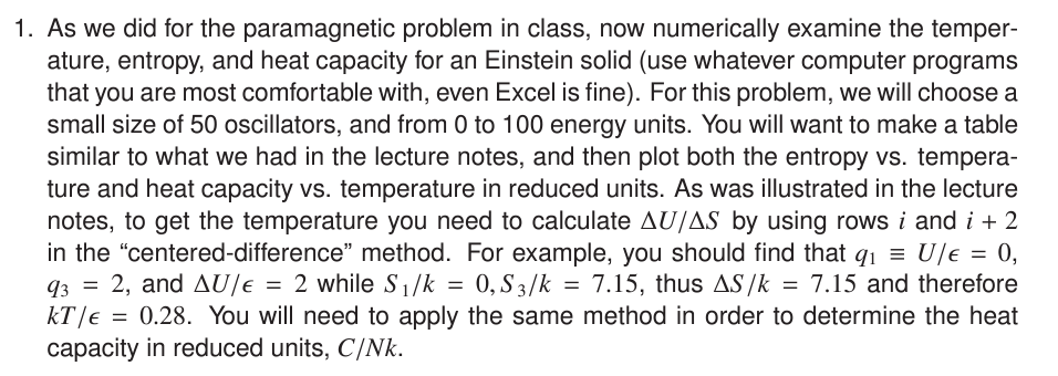 Solved As we ﻿did for the paramagnetic problem in ﻿class, | Chegg.com
