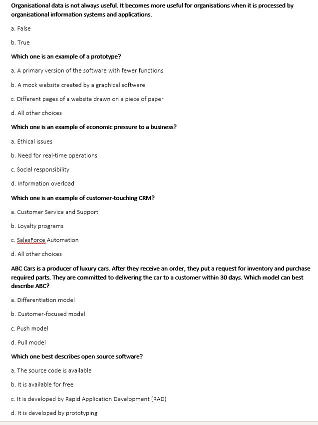 Solved Organisational data is not always useful. It becomes | Chegg.com