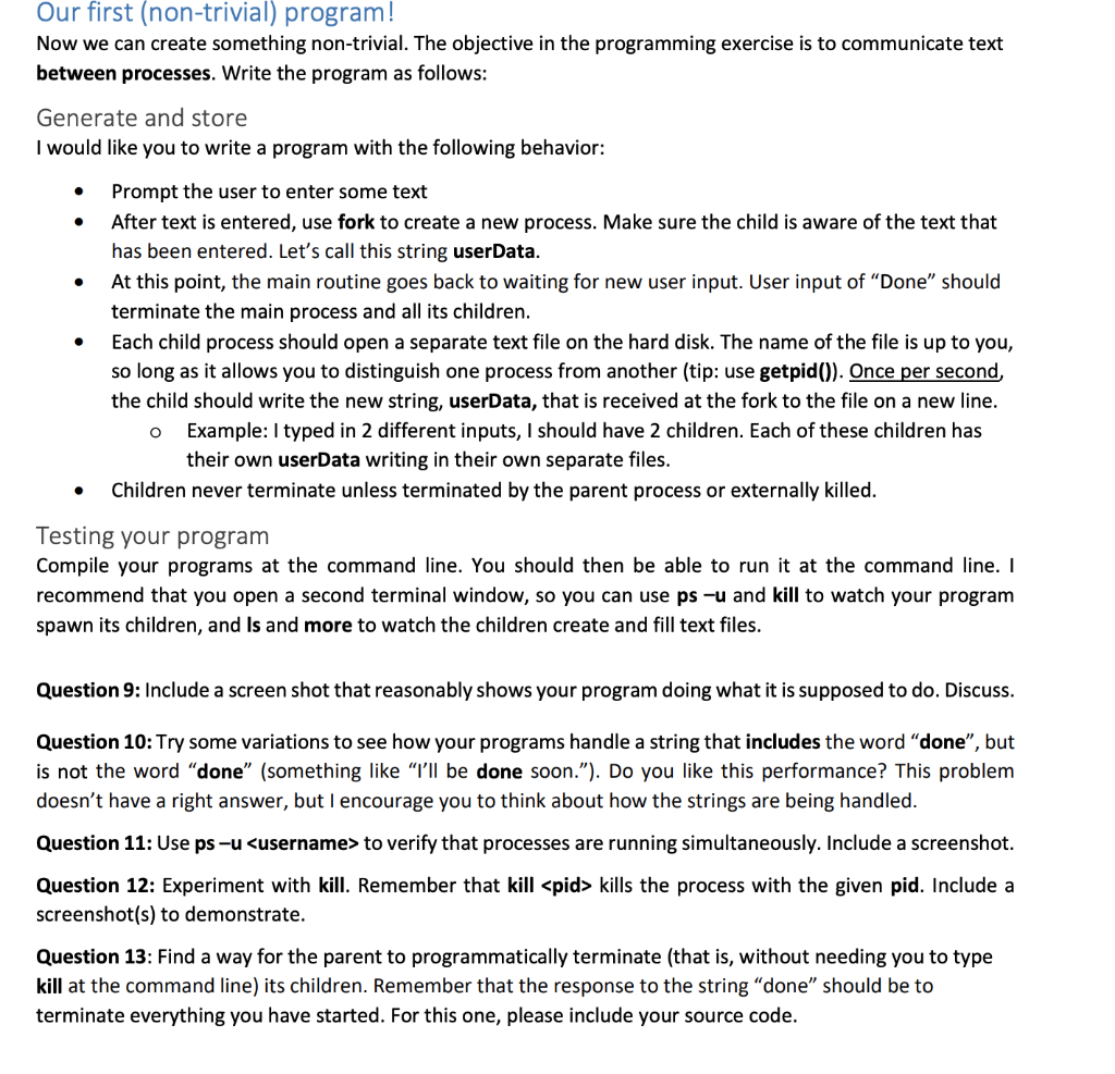 Solved Our first (non-trivial) program! Now we can create | Chegg.com