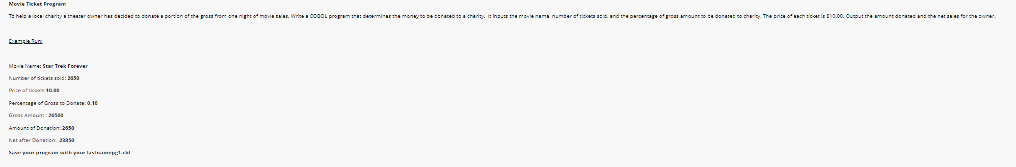 Solved Using A Cobol Programming Tool Follow The Directions
