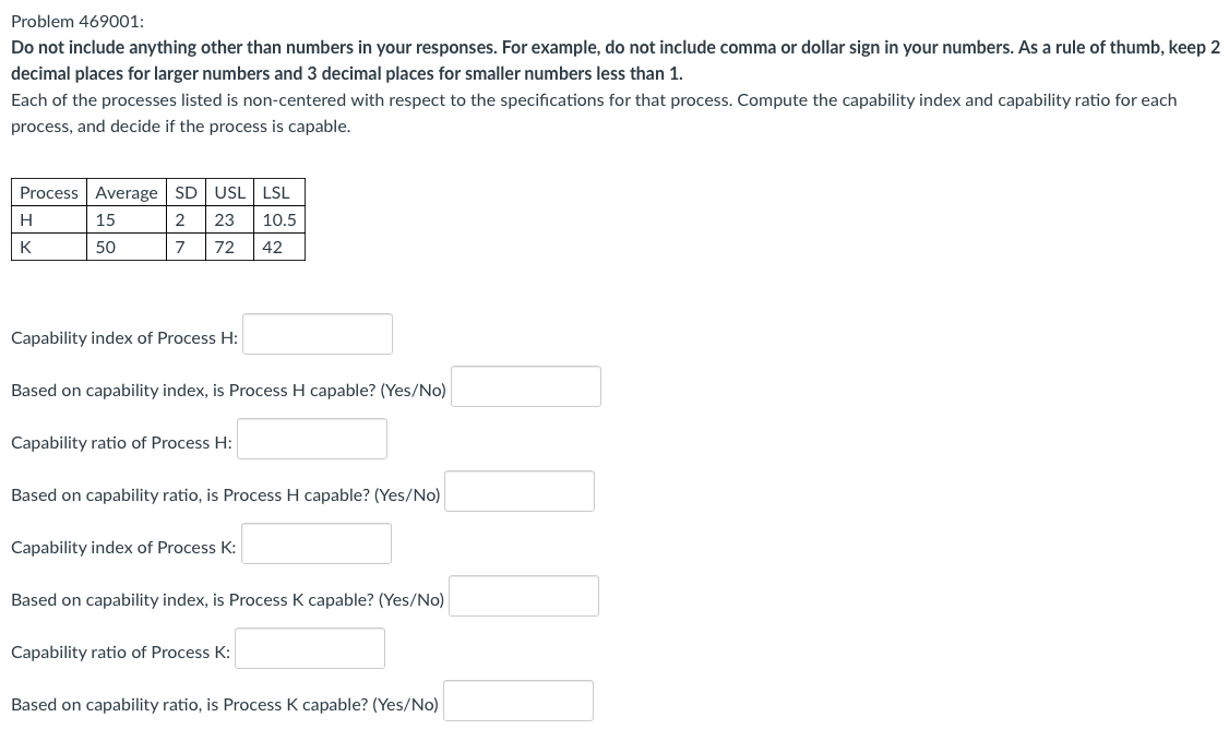 Solved Problem 469001:Do not include anything other than | Chegg.com