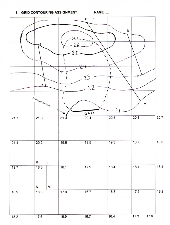 GRID CONTOURING ASSIGNMENT NAME ...... On the upper | Chegg.com