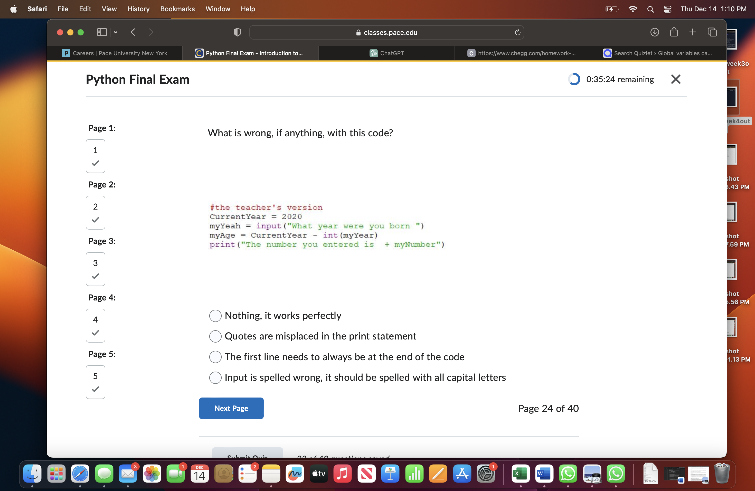 Solved What is wrong, if anything, with this code?#the | Chegg.com