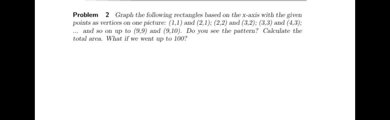 Solved Problem 2 Graph the following rectangles based on the | Chegg.com