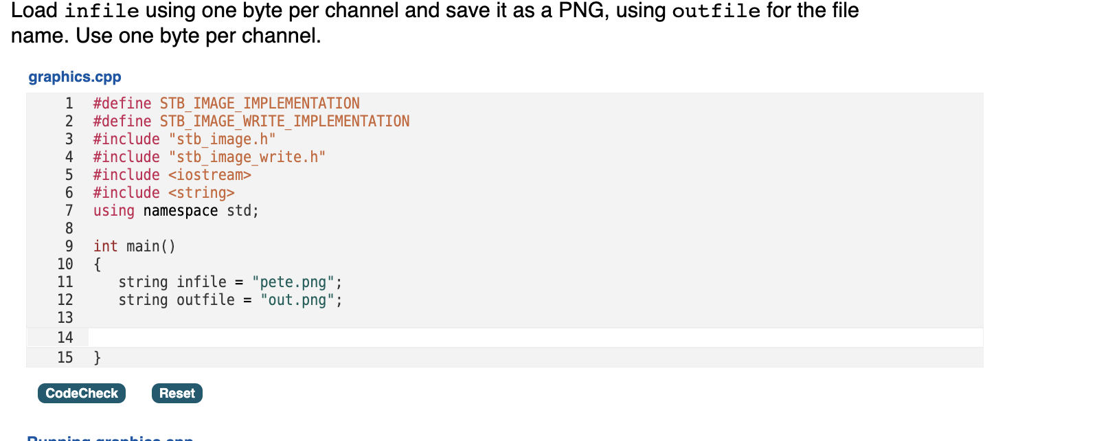 Solved Load infile using one byte per channel and save it as | Chegg.com
