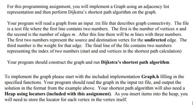 #ifndef GRAPH_H #define GRAPH_H #include | Chegg.com