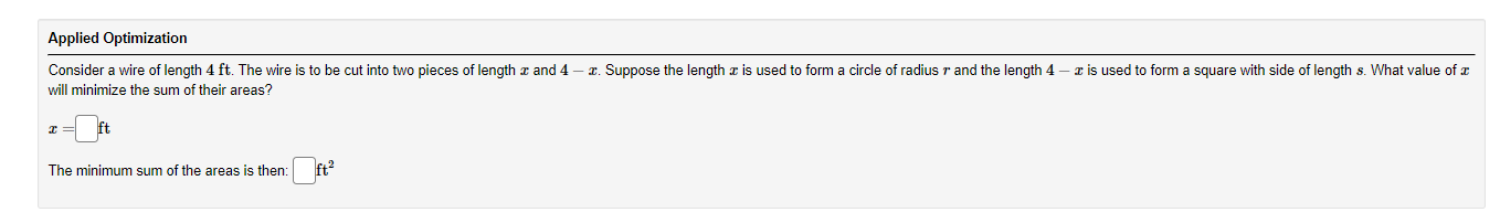 Solved Applied Optimization will minimize the sum of their | Chegg.com