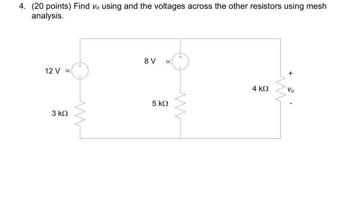 Solved Find V_0 using and the voltages across the other | Chegg.com