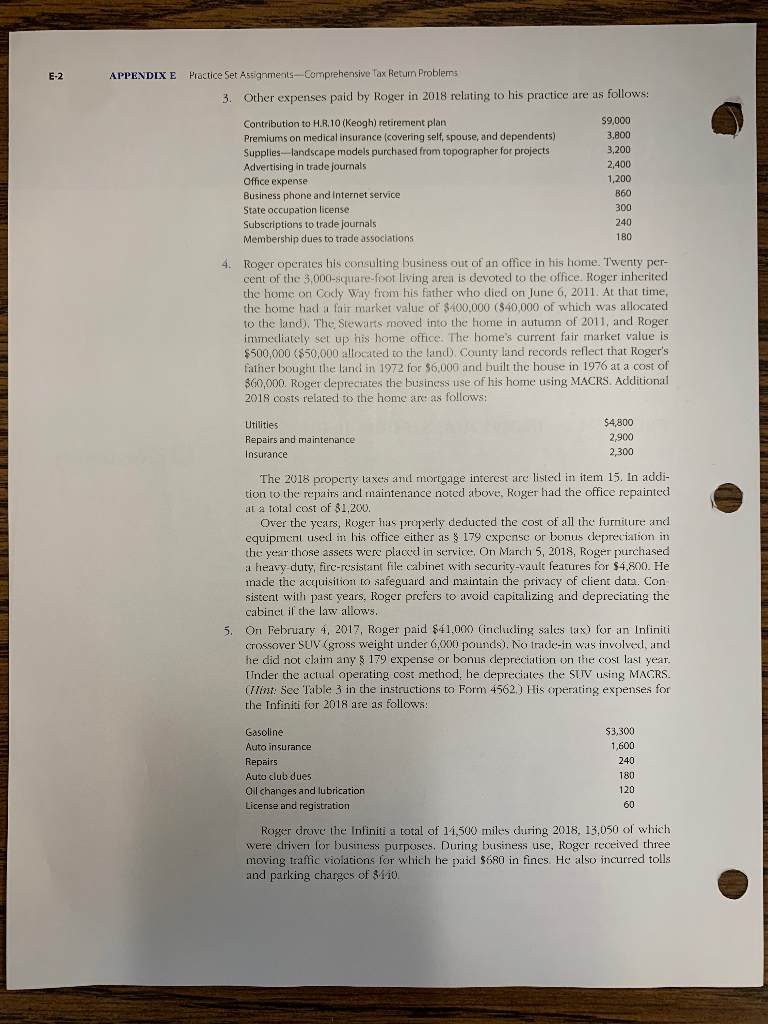 APPENDIX E Practice Set Assignments---Comprehensive | Chegg.com