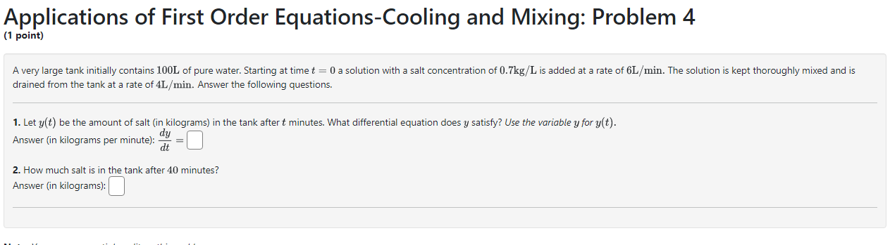 Solved Applications of First Order Equations-Cooling and | Chegg.com