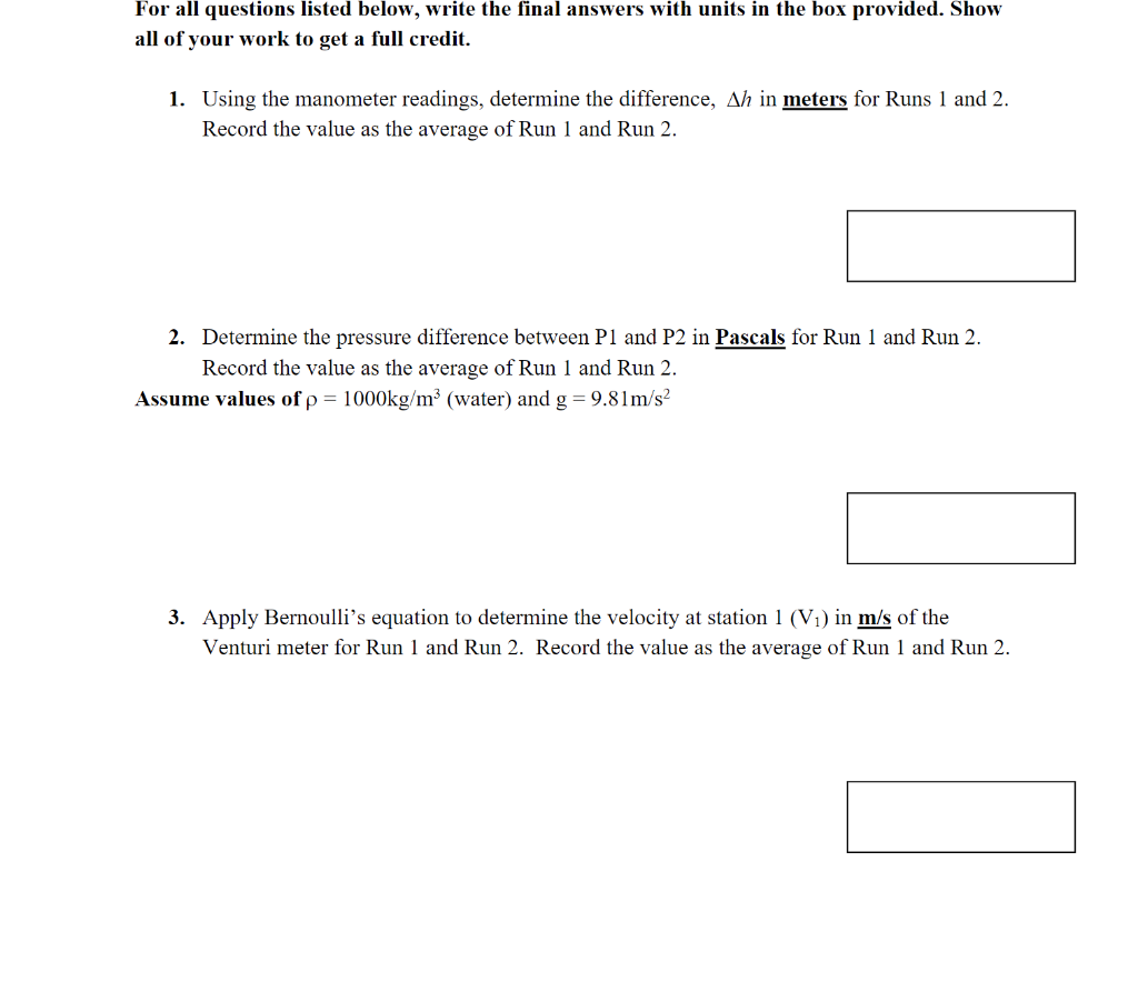 Solved DATA COLLECTION SHEET: The following experimental | Chegg.com