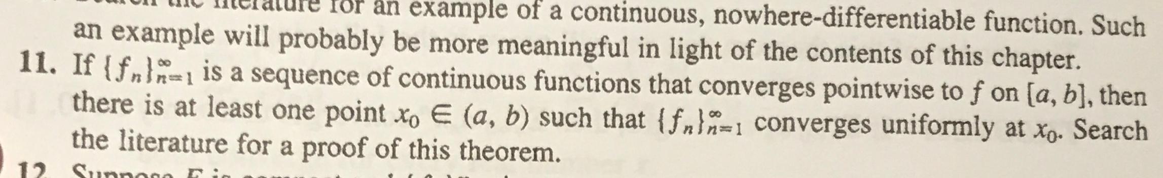 an example of a continuous, nowhere-differentiable | Chegg.com