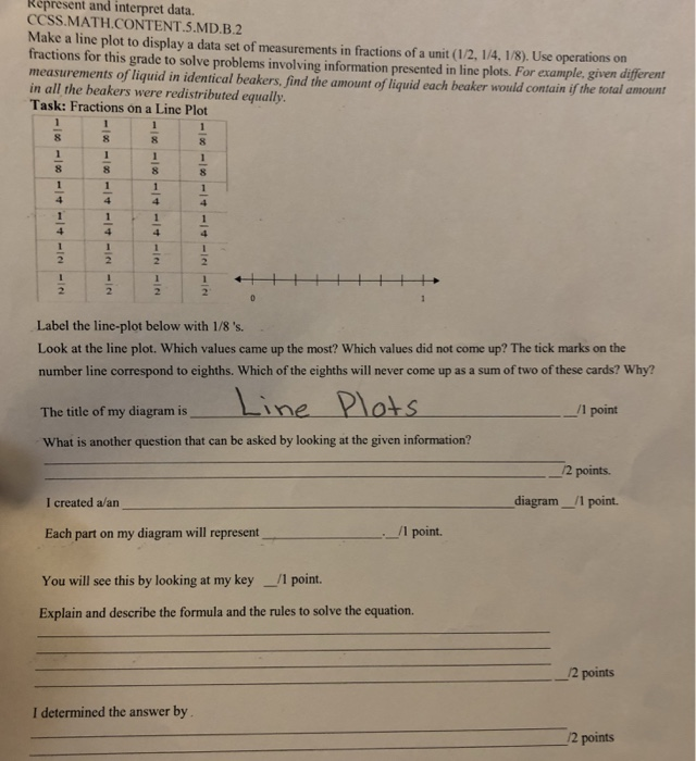 Solved Represent and interpret data. | Chegg.com