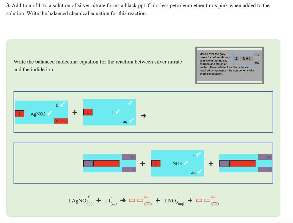 Solved Addition of I- to a solution of silver nitrate forms | Chegg.com