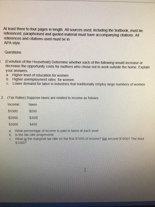 Solved At least three to four pages in length. All sources | Chegg.com