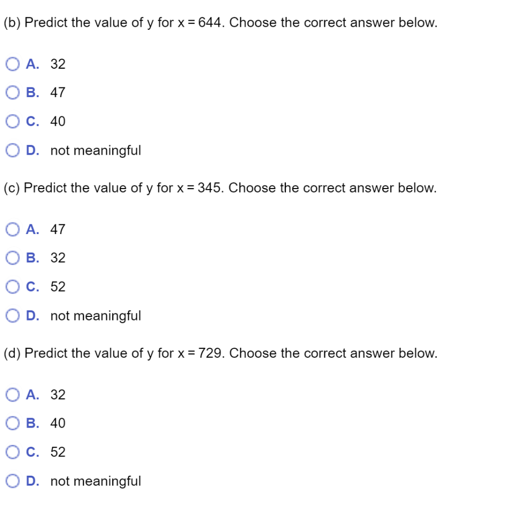 Solved for each of the given x-values, if meaningful. The | Chegg.com