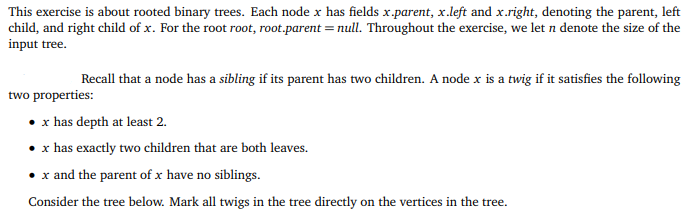 Solved This exercise is about rooted binary trees. Each node | Chegg.com