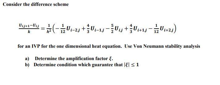 Consider the difference scheme | Chegg.com