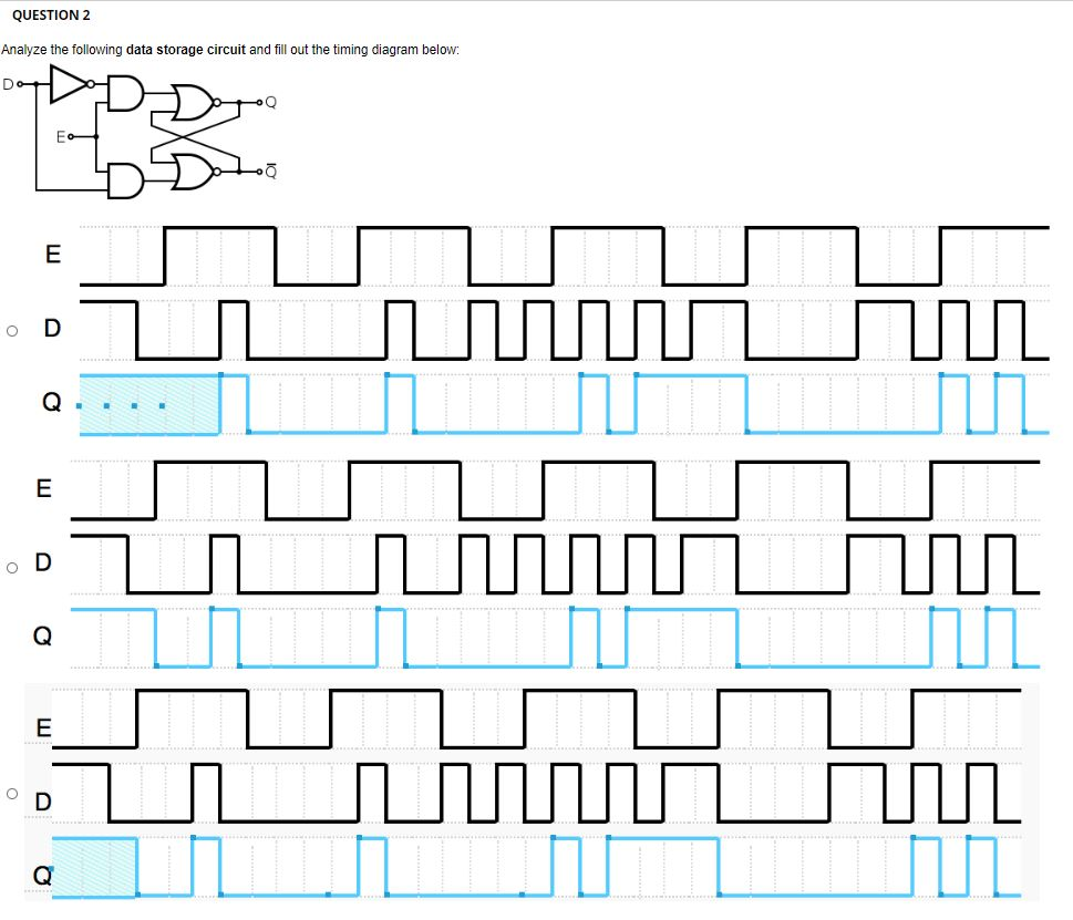 Solved QUESTION 2 Analyze the following data storage circuit | Chegg.com