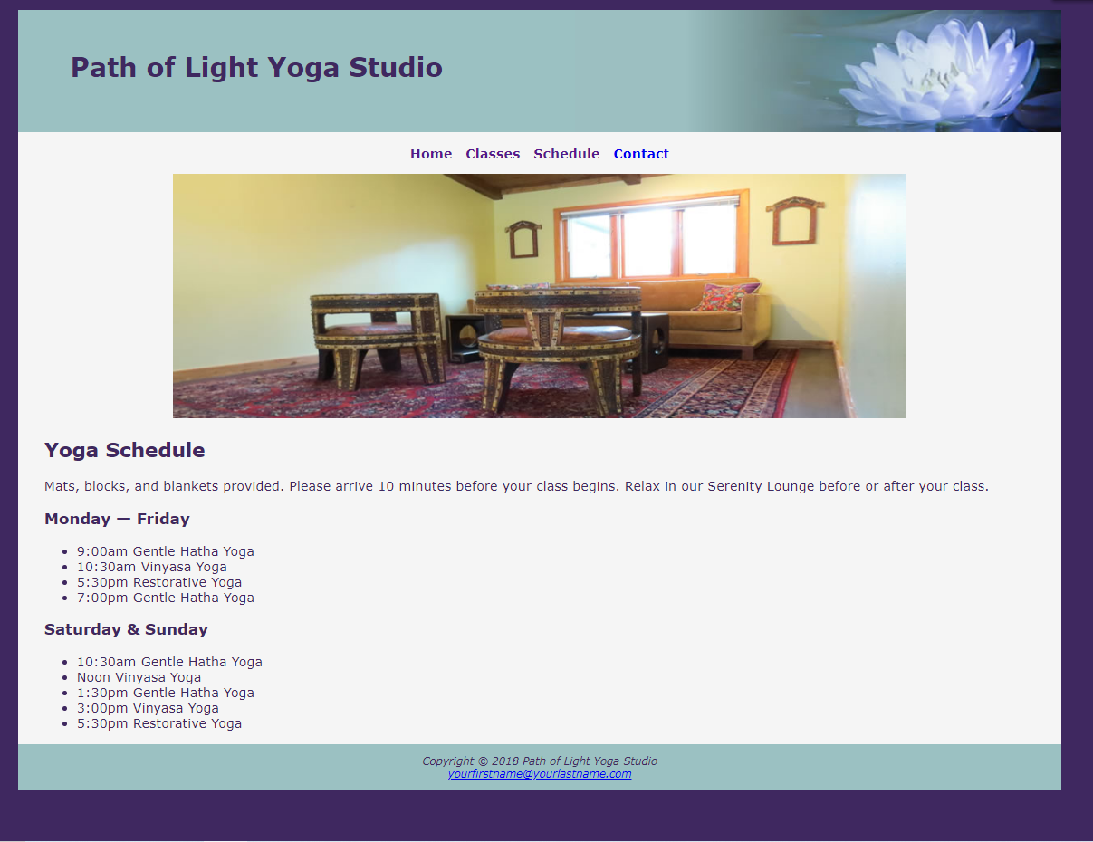 Solved Path of Light Yoga Studio Find Your Inner Light Path | Chegg.com