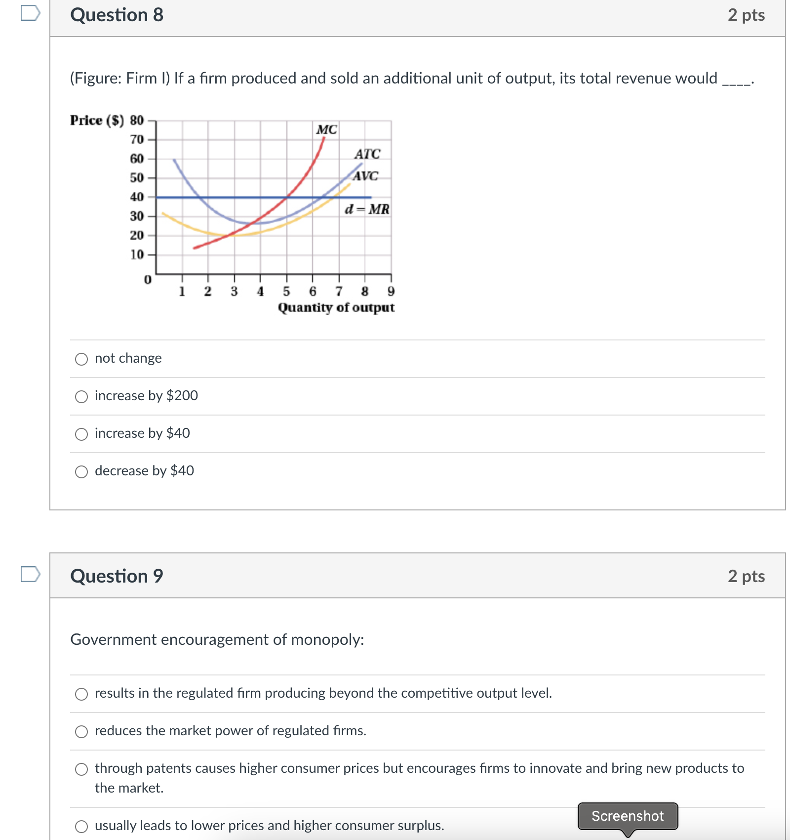 Solved (Figure: Firm I) If a firm produced and sold an | Chegg.com