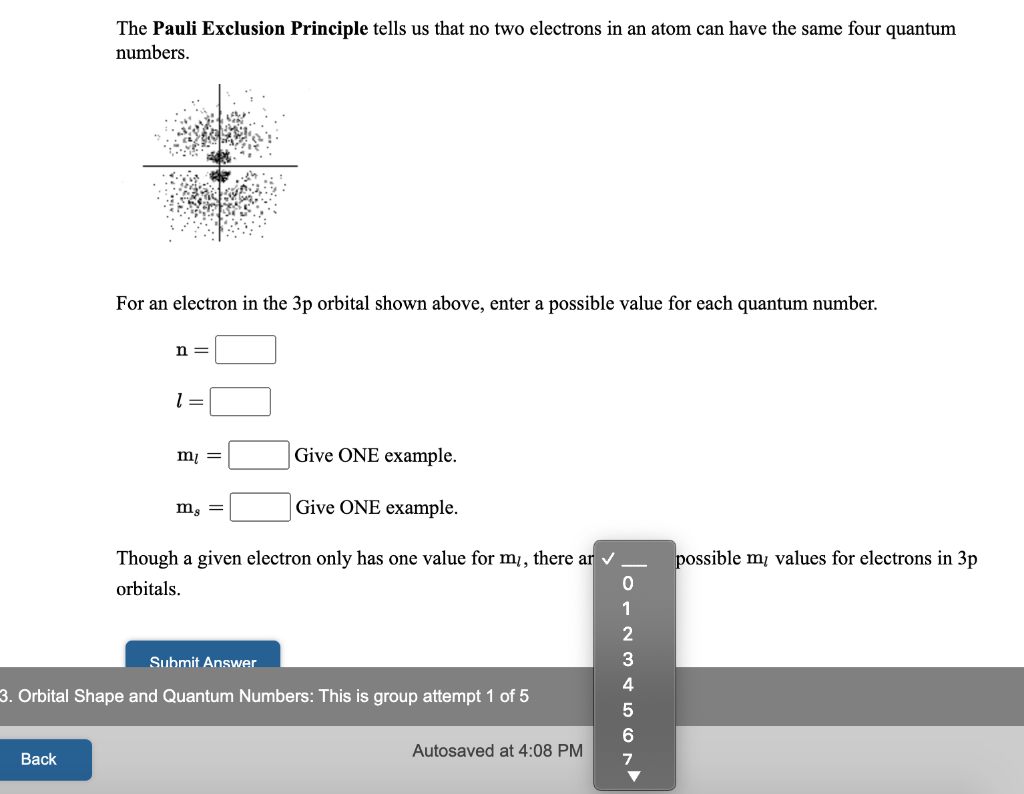 Solved The Pauli Exclusion Principle tells us that no two | Chegg.com