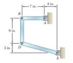 Solved if the bar DE is clockwise, the velocity of point D/B | Chegg.com