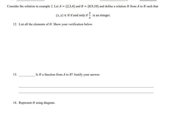 Solved Consider the solution in example 2. Let A = {2,3,4} | Chegg.com