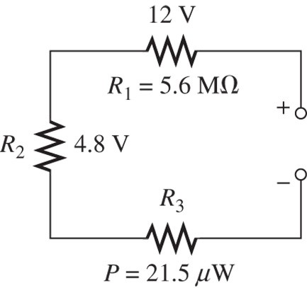 Solved R2∑R1=5.6MΩ12 V+8 V | Chegg.com