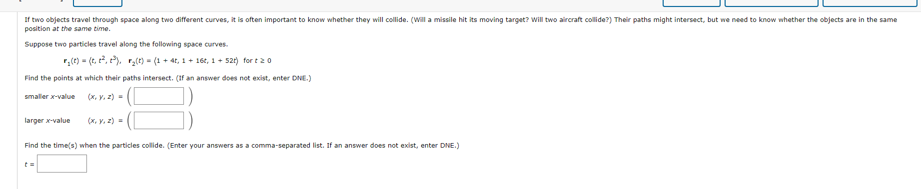 Solved position at the same time. Suppose two particles | Chegg.com