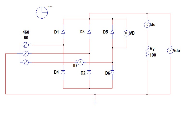 Solved hree-phase full-wave uncontrolled bridge rectifier | Chegg.com