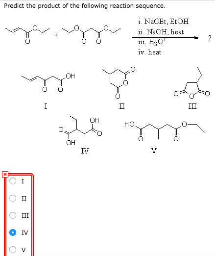 Solved Predict the product of the following reaction | Chegg.com
