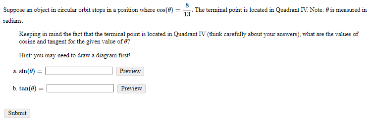 Solved 8 11 Suppose An Object In Circular Orbit Stops In A