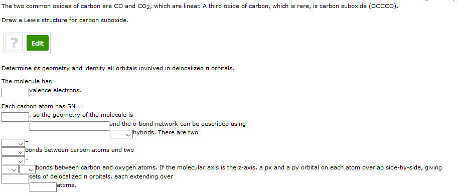 Solved The two common oxides of carbon are CO and CO2, which | Chegg.com