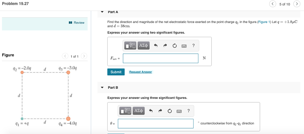 Solved Problem 19.27 5 of 10 Part A Find the direction and | Chegg.com