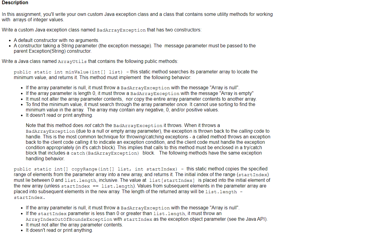 Solved This Assignment You Ll Write Your Own Custom Java Chegg