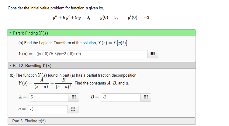Solved Consider the initial value problem for function y | Chegg.com
