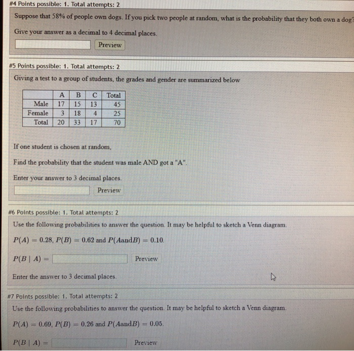 Solved # 4 Points possible: 1. Total attempts: 2 Suppose | Chegg.com