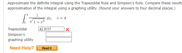 Solved Approximate the definite integral using the | Chegg.com