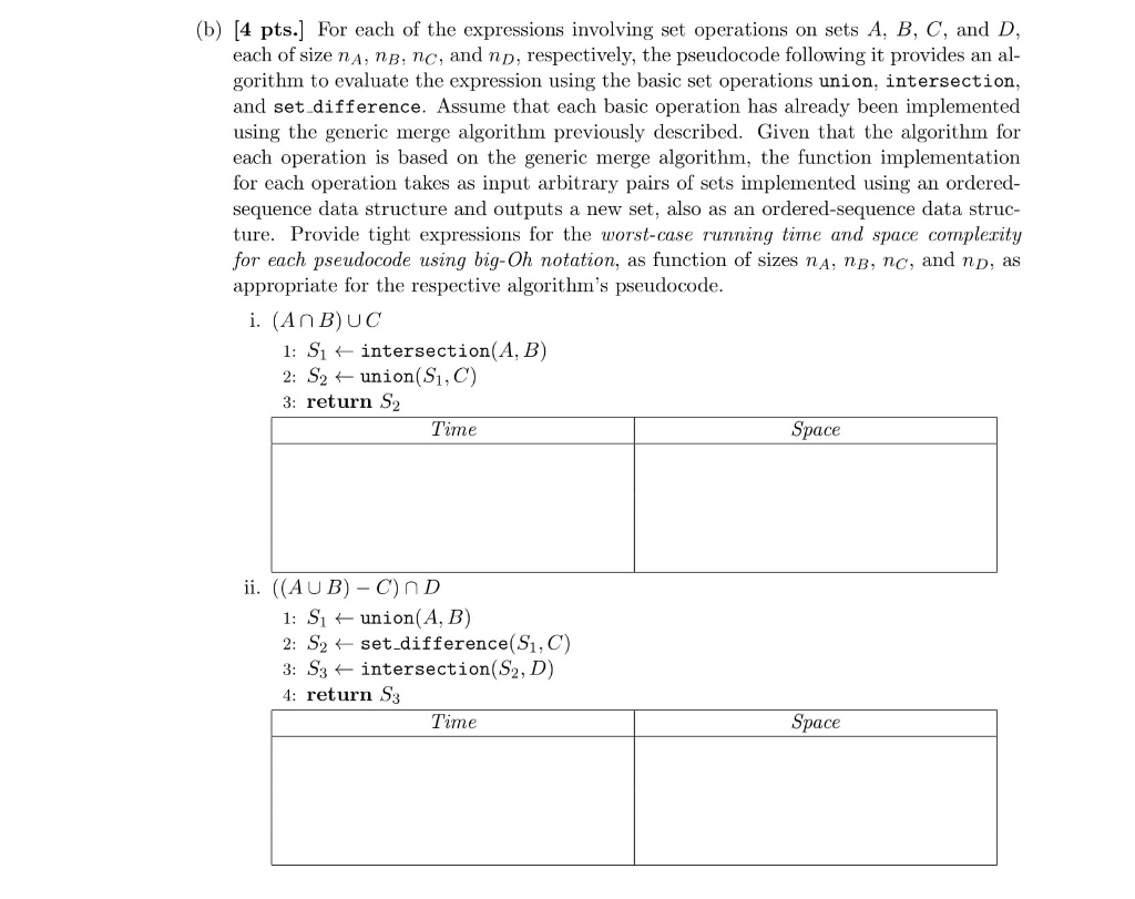 11. [7 pts.] Suppose that we implement the set ADT | Chegg.com