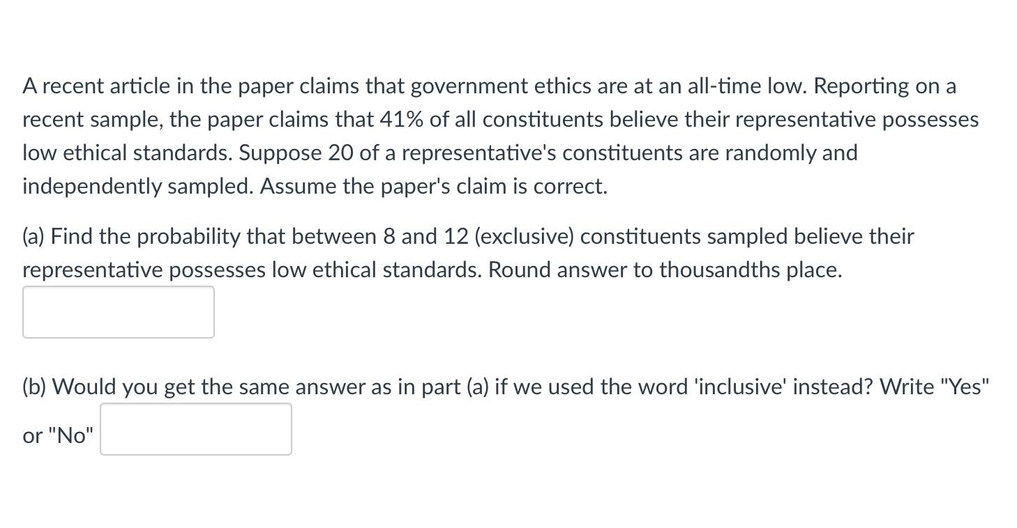 Solved A recent article in the paper claims that government | Chegg.com
