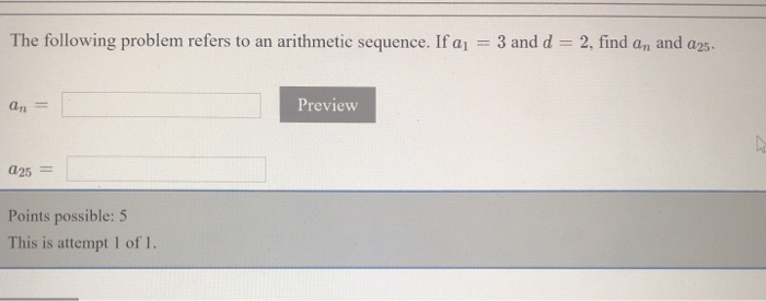 Solved The following problem refers to an arithmetic | Chegg.com