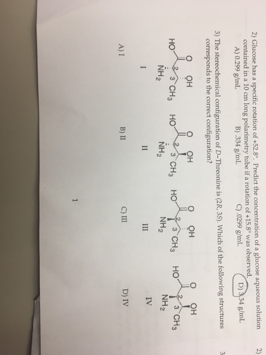 Solved Glucose has a specific rotation of +52.8 degree. | Chegg.com