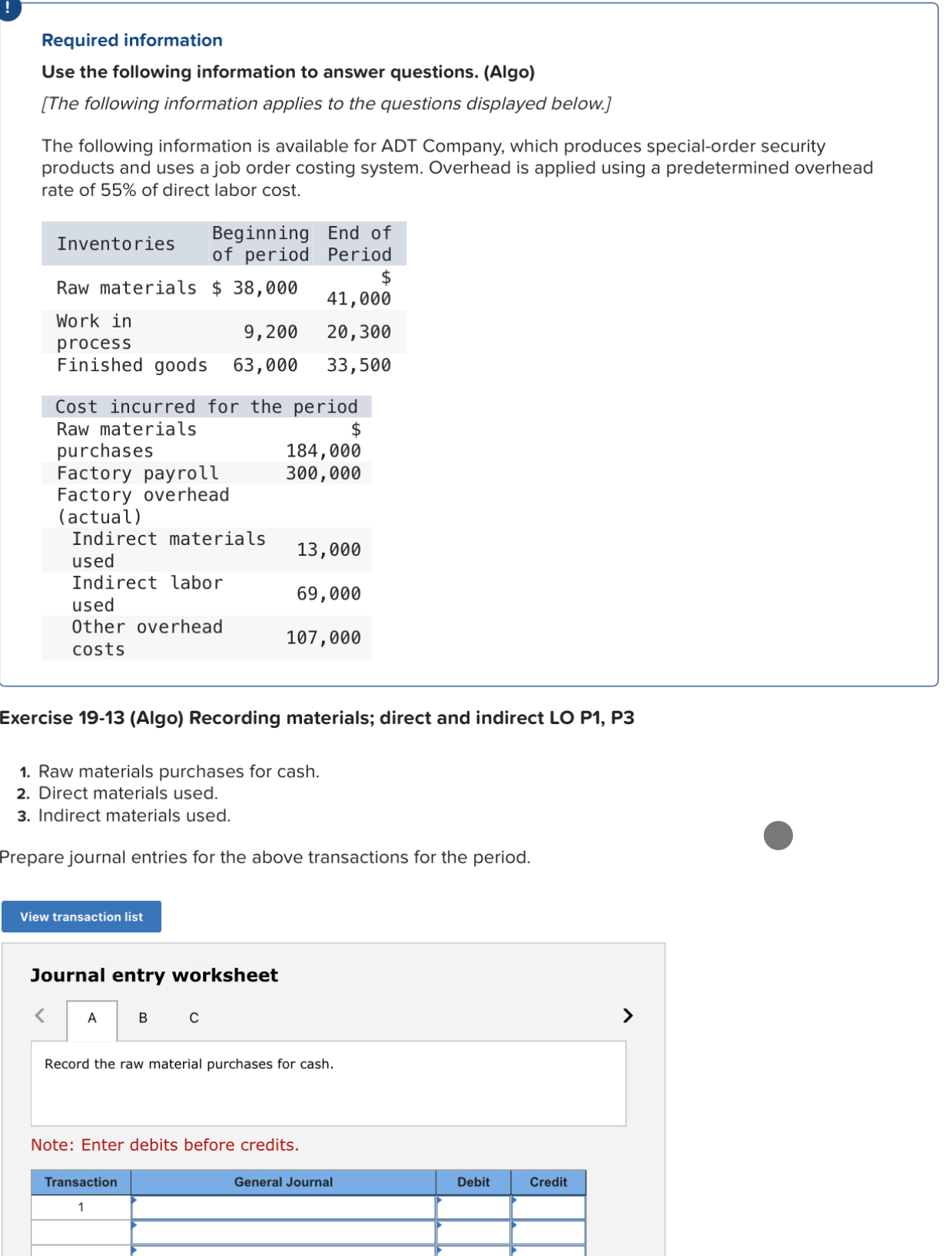 Solved Use the following information to answer questions. | Chegg.com