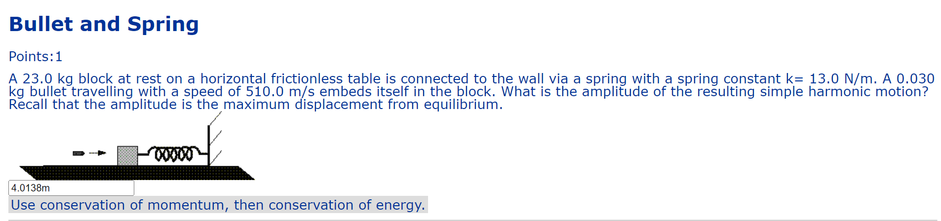 Solved A 23.0 ﻿kg block at rest on a horizontal frictionless | Chegg.com