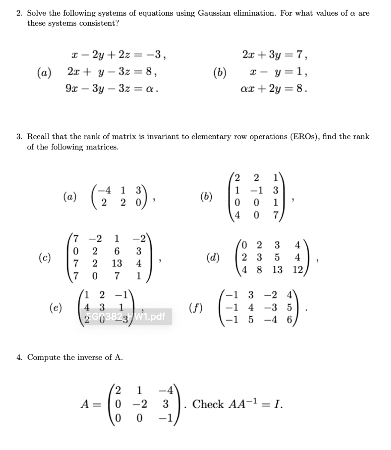 Solved Solve the following systems of equations using | Chegg.com